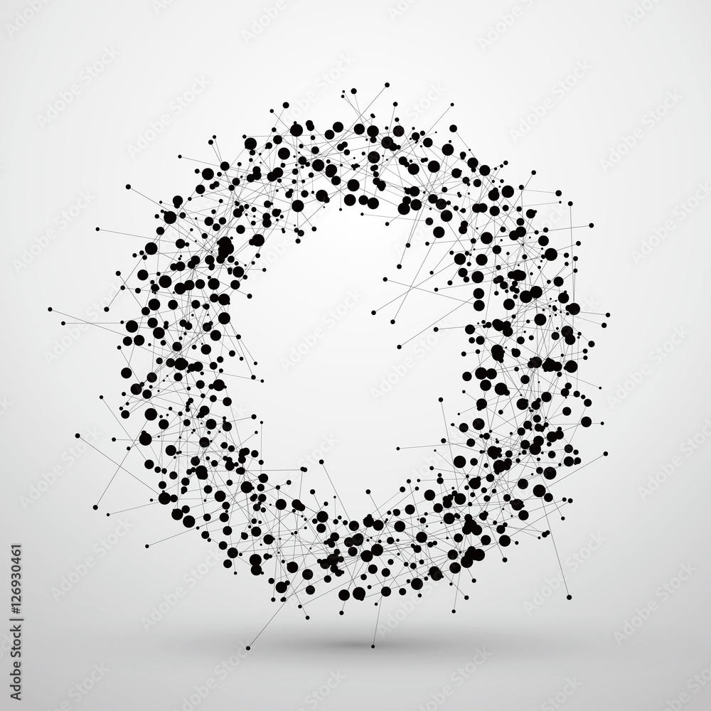 Letter points and lines formed. Stock Vector | Adobe Stock