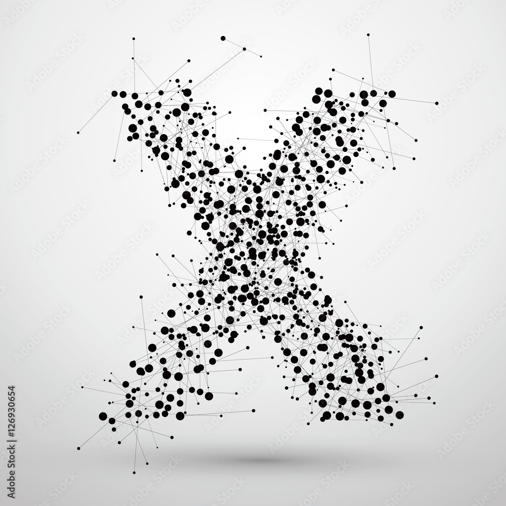 Letter points and lines formed. Stock Vector | Adobe Stock