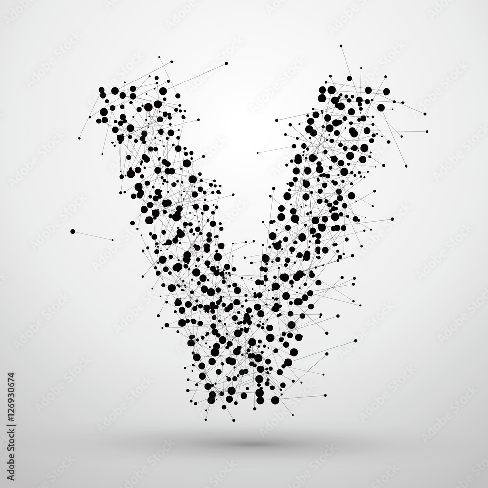 Letter points and lines formed. Stock Vector | Adobe Stock