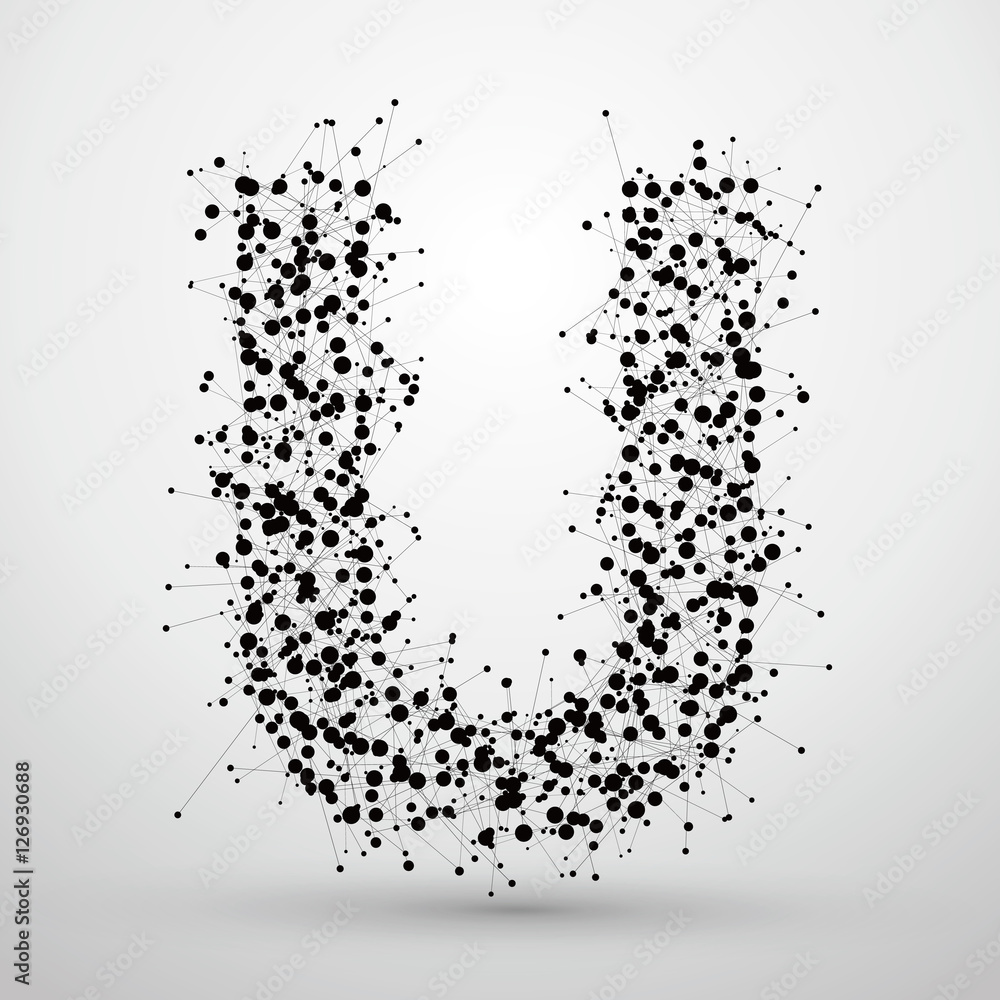 Letter points and lines formed. Stock Vector | Adobe Stock