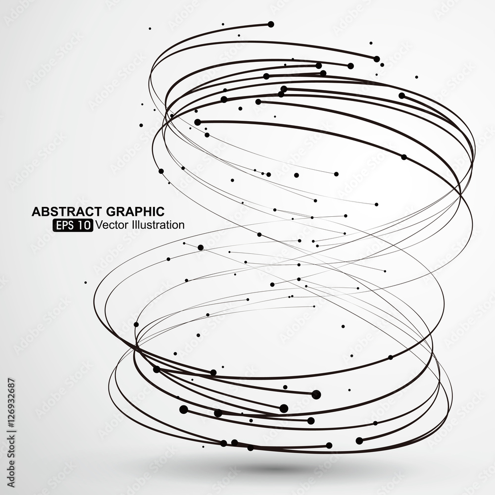 Points and curves of spiral graphics,Vector Illustration. Stock Vector ...