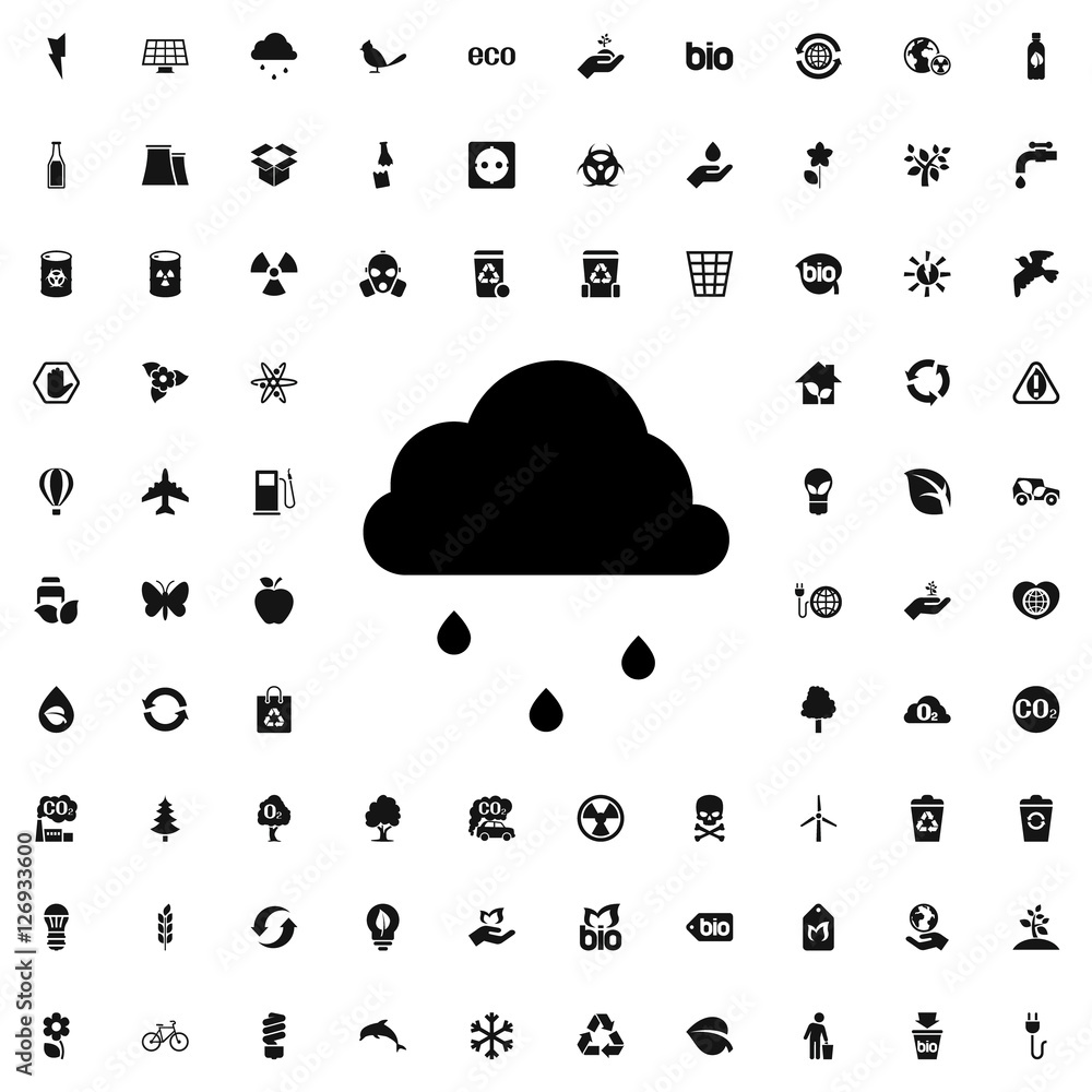 raining icon illustration Stock Vector | Adobe Stock
