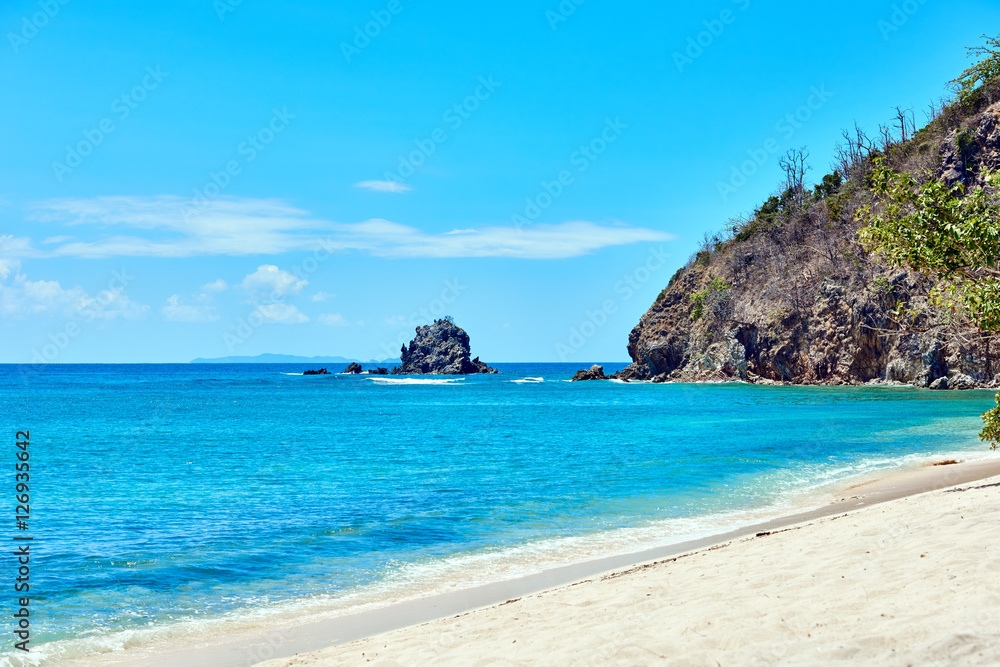 coron white sand beach Palawan Philippines Stock Photo | Adobe Stock