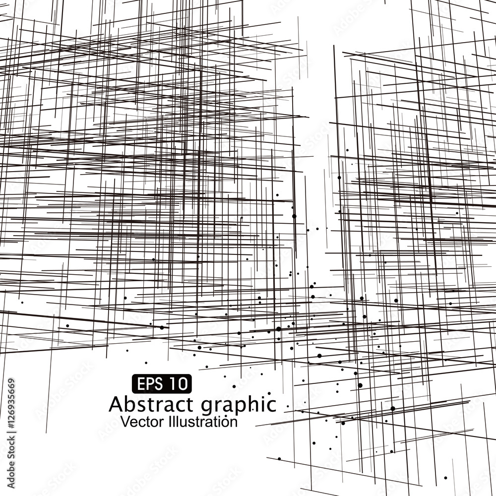 Dot and line composition abstract graphics. Stock 벡터 | Adobe Stock