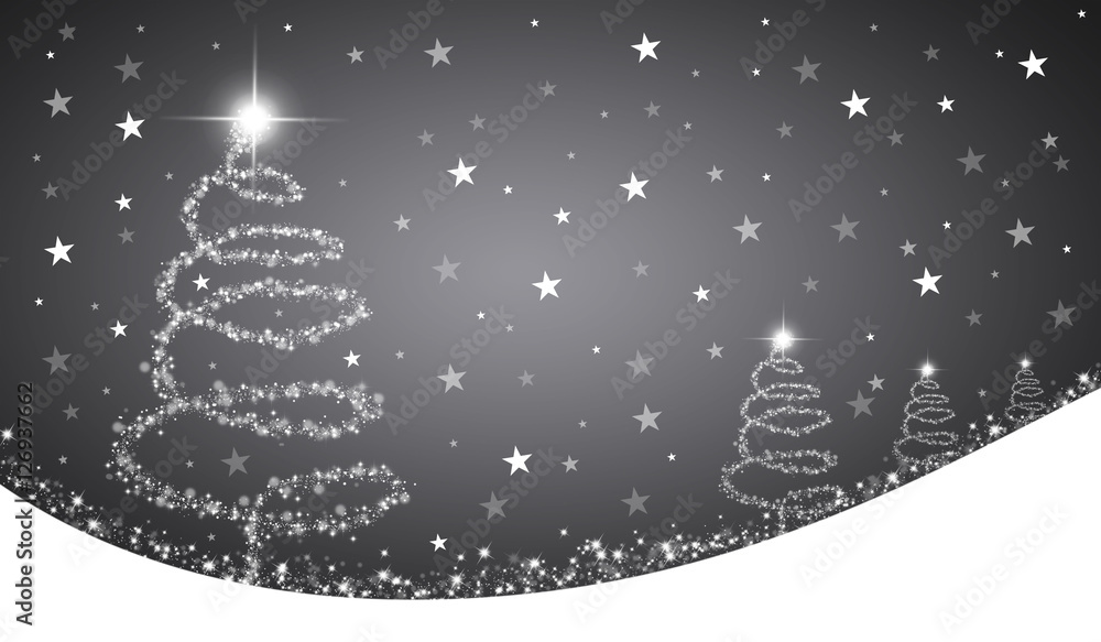 Grey christmas background Stock Illustration | Adobe Stock