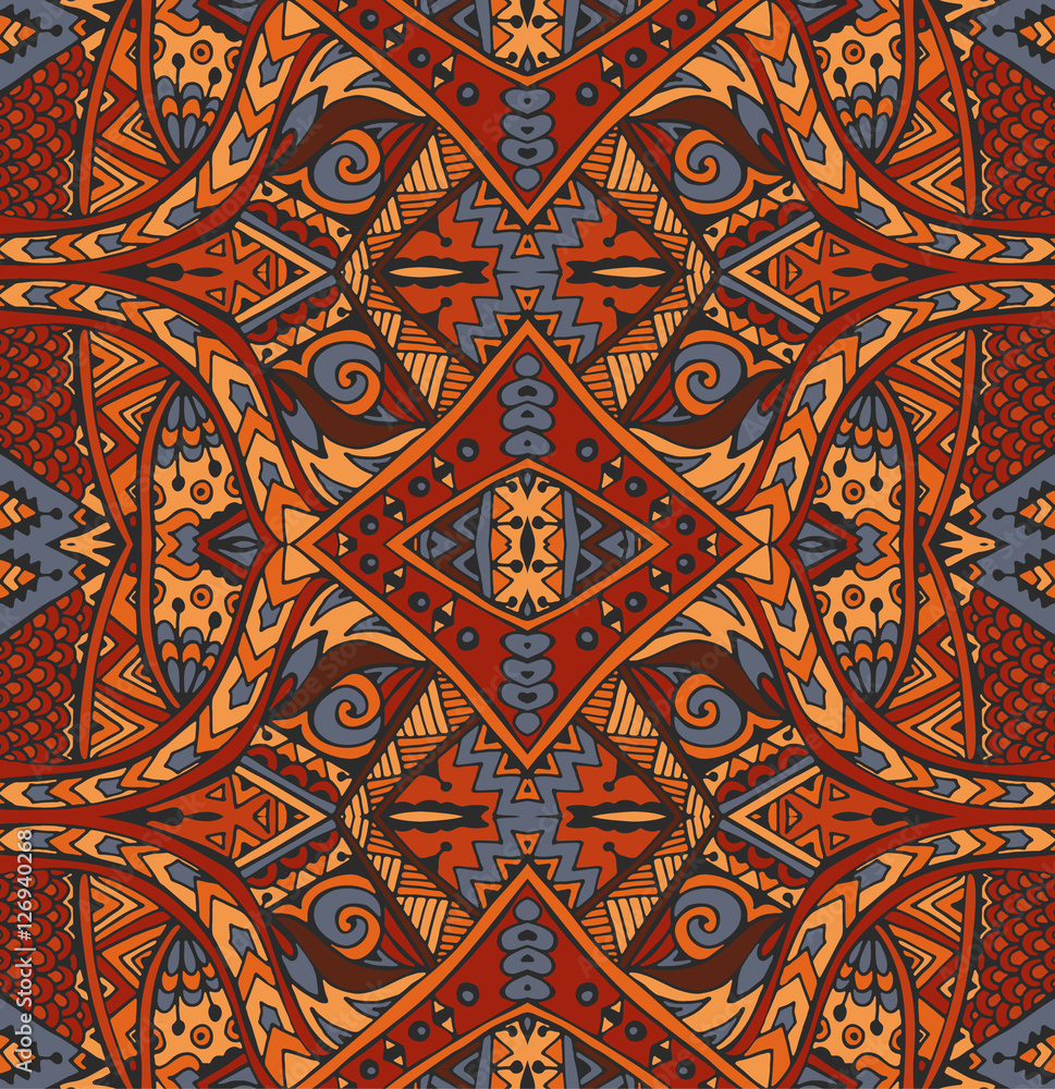 geometric ethnic tribal indian print Stock Vector | Adobe Stock