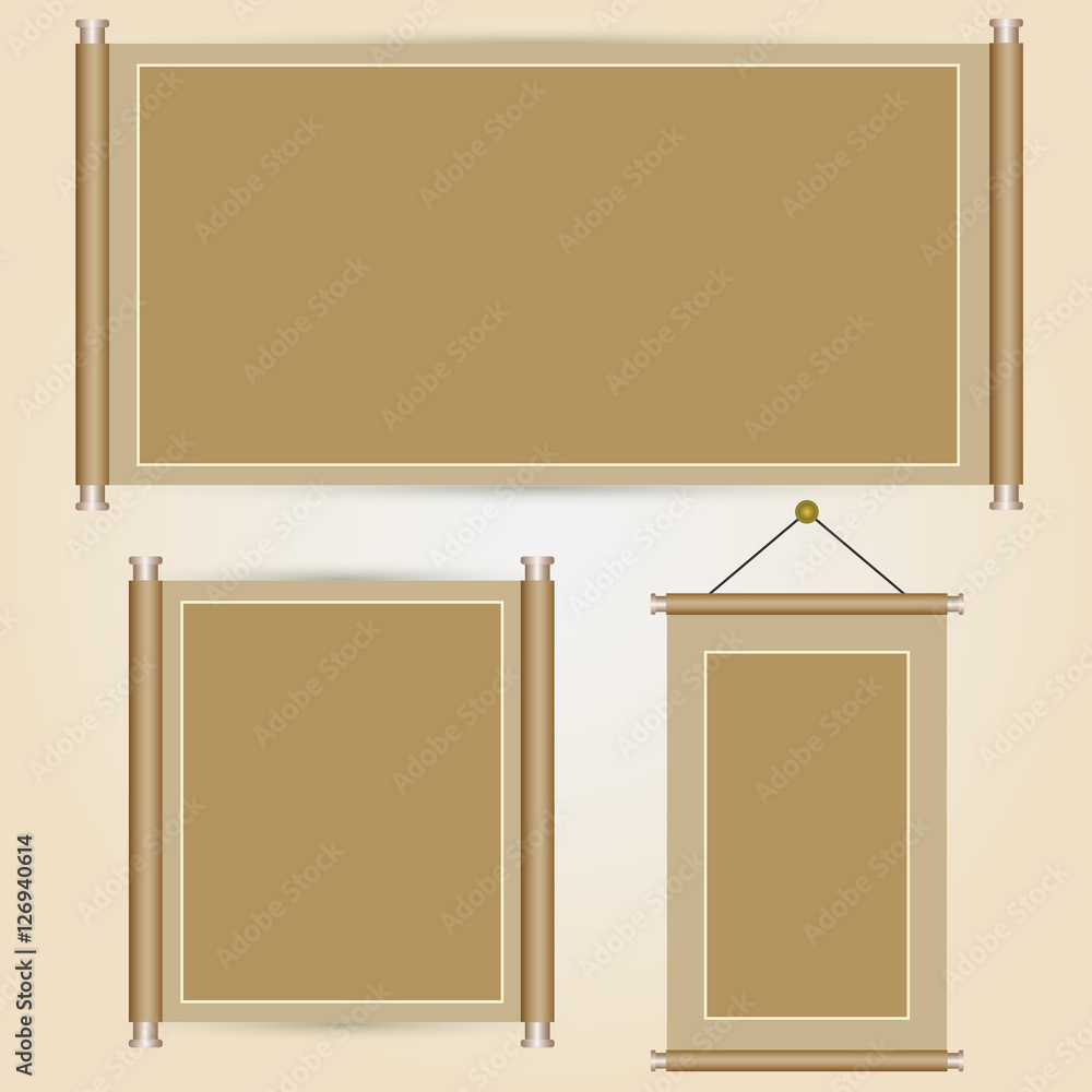Various size of traditional chinese scroll Stock Vector | Adobe Stock