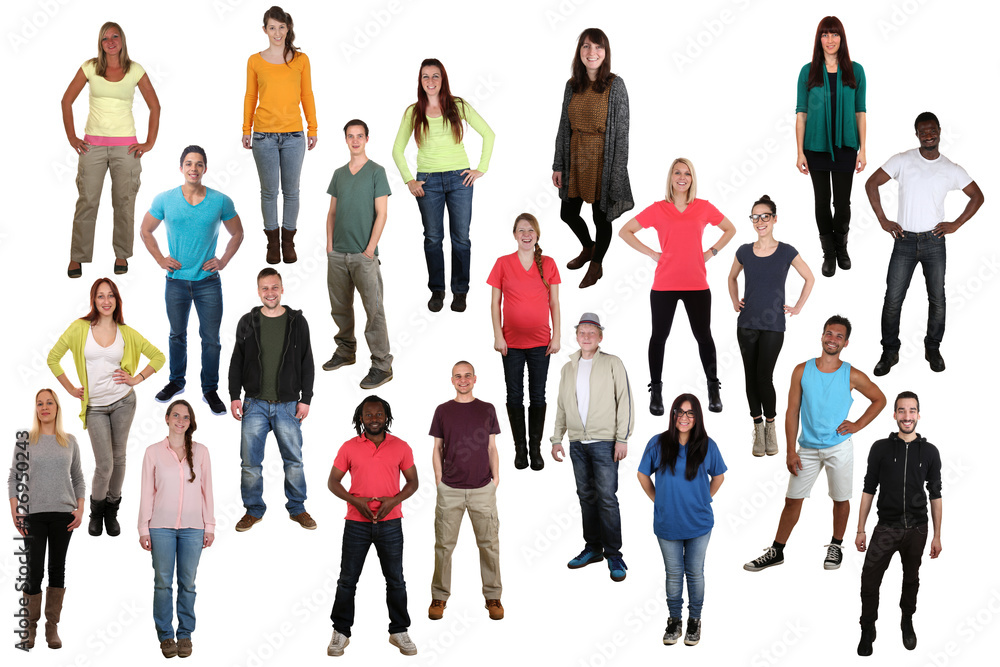 Lachen glücklich multikulturell junge People Menschen Leute Stock-Foto ...