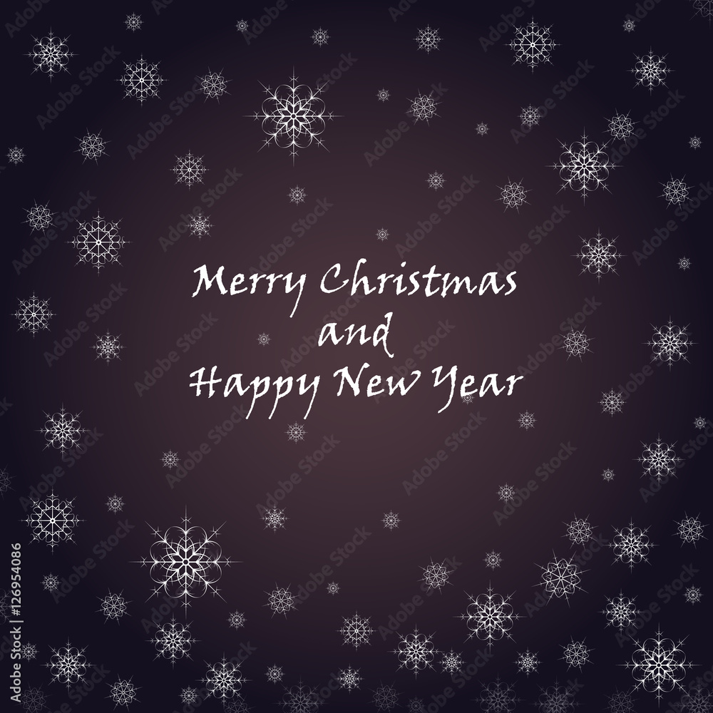 snowflake background with text Stock Vector | Adobe Stock