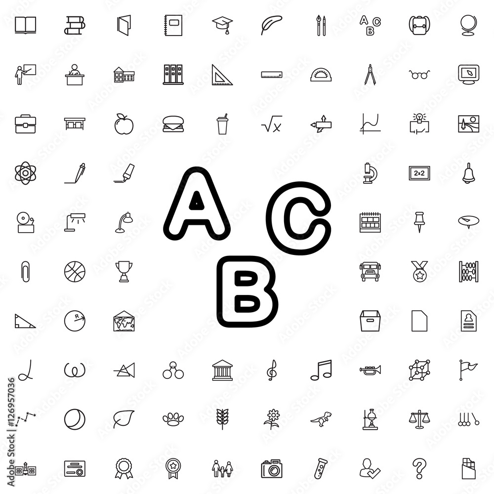 ABC icon illustration Stock-Vektorgrafik | Adobe Stock