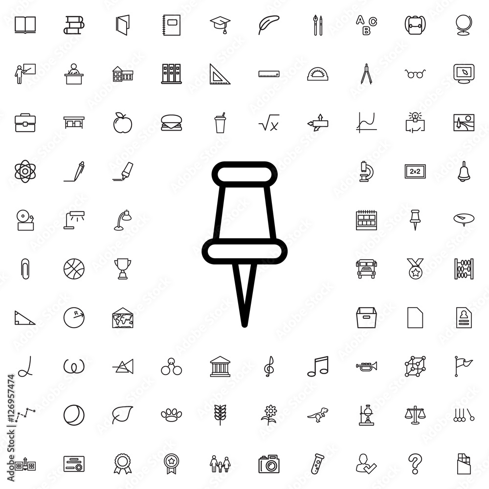 pin icon illustration Stock-Vektorgrafik | Adobe Stock