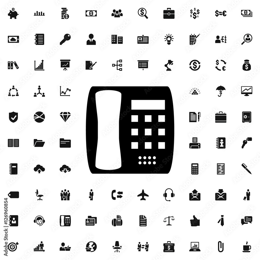 desk phone icon illustration Stock Vector | Adobe Stock