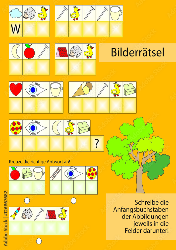Kinderrätsel Stock-Illustration | Adobe Stock