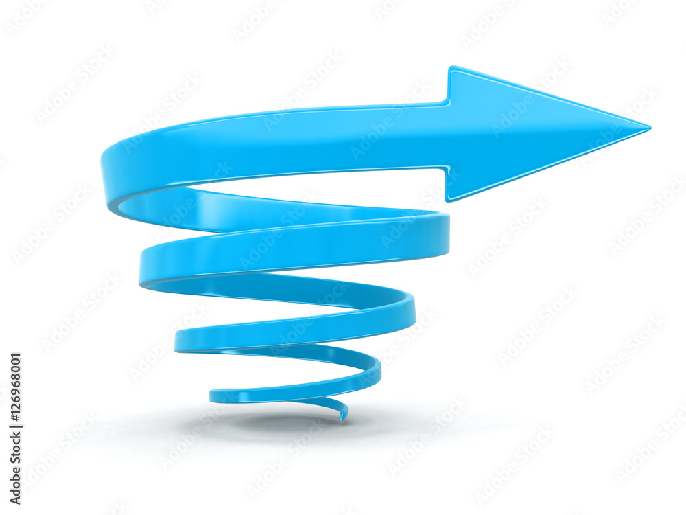 Spiral arrow. Image with clipping path Stock Photo | Adobe Stock