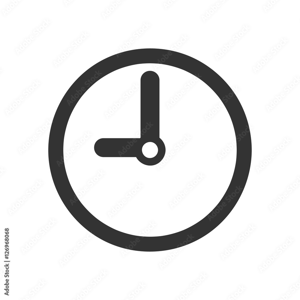 Vector of Clock icon gray and white background. Stock-Vektorgrafik ...