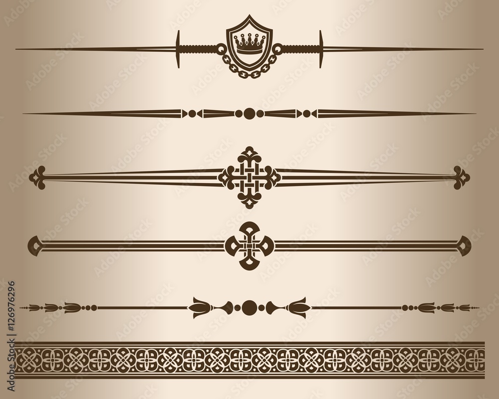 Decorative lines. Elements for design - decorative line dividers ...