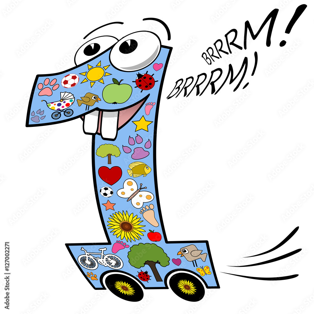 Number one cartoon Stock Vector | Adobe Stock