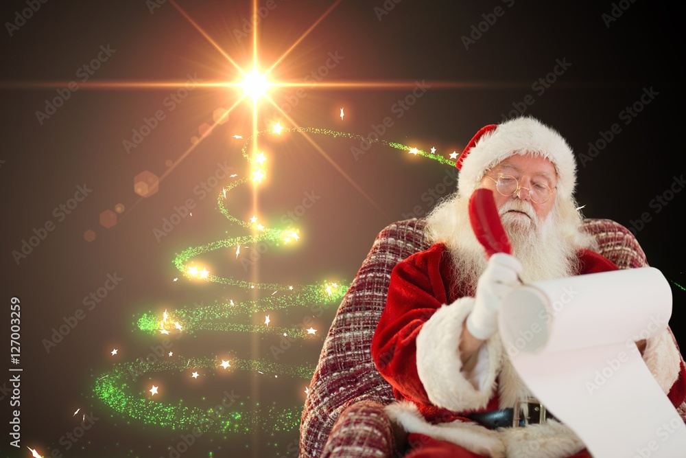 Santa claus making a list of gifts Stock Photo | Adobe Stock