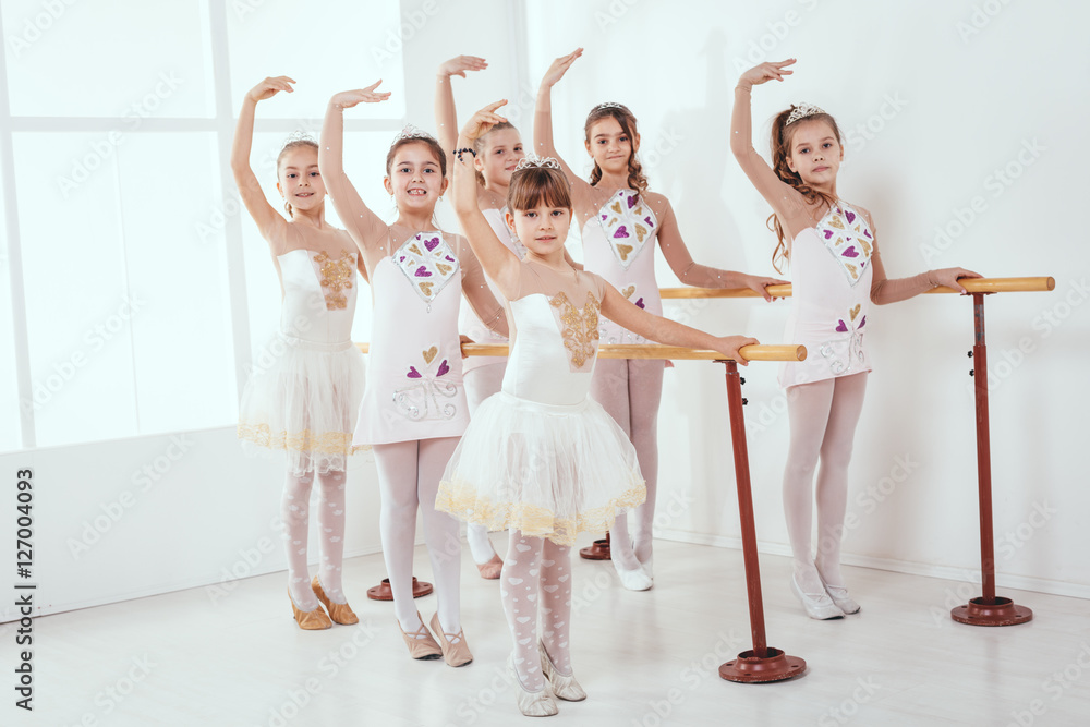 Little Girls Practicing Ballet Stock Photo | Adobe Stock