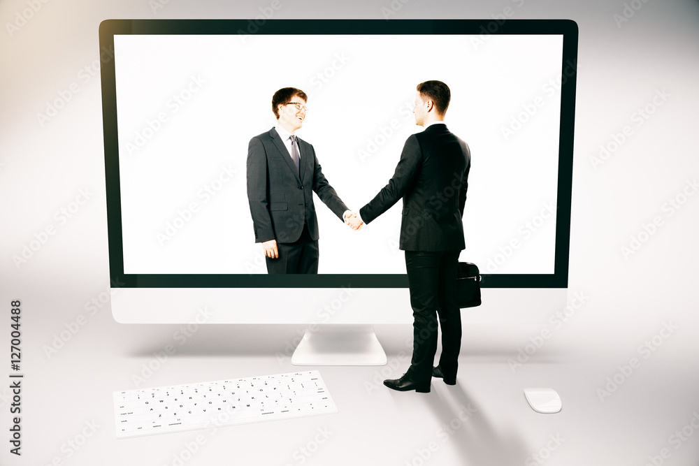 Online business and partnership concept Stock Photo | Adobe Stock