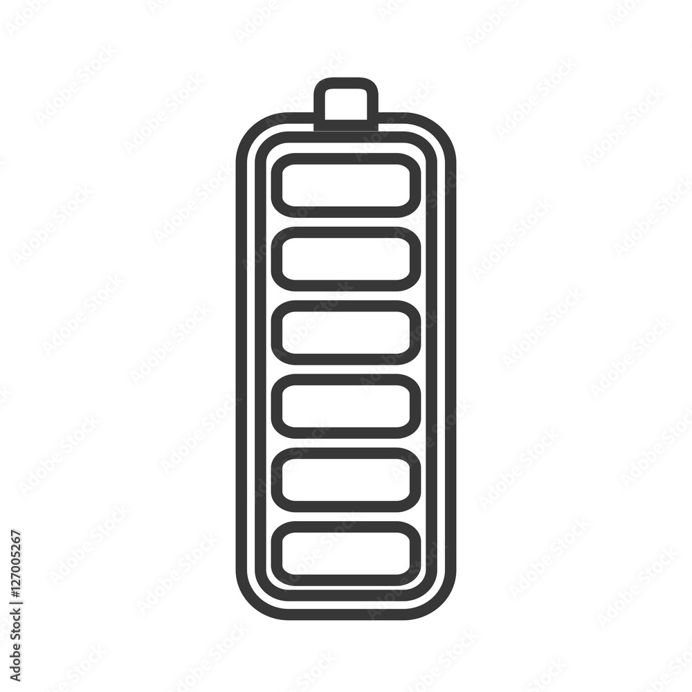 battery power level isolated icon vector illustration design vector de ...