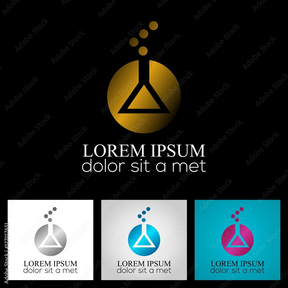 metal Magic potion cure liquid medical care vector logo icon Stock ...