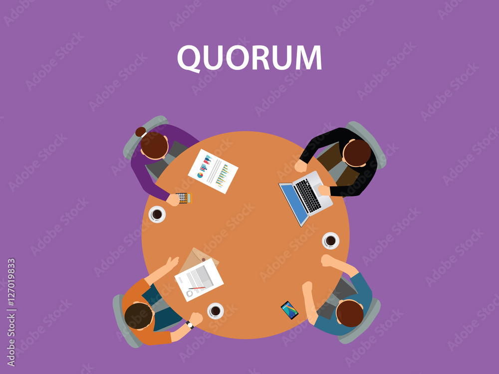 quorum concept illustration with team business people discuss together ...