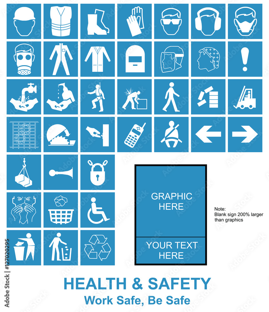 Make your own Health and Safety signs Stock Vector | Adobe Stock