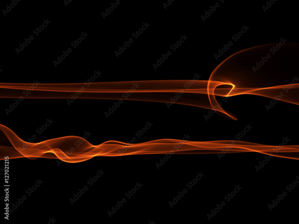 Set of abstract red smoke fire brushes over black background. Wavy ...