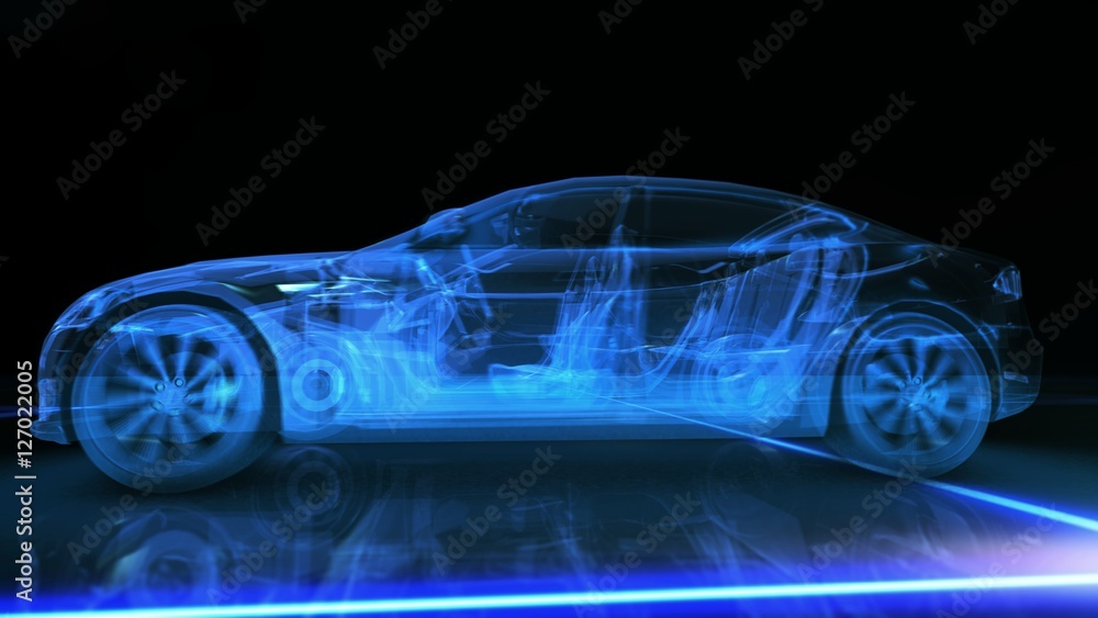 Abstract 3D Car Animation Stock-Illustration | Adobe Stock