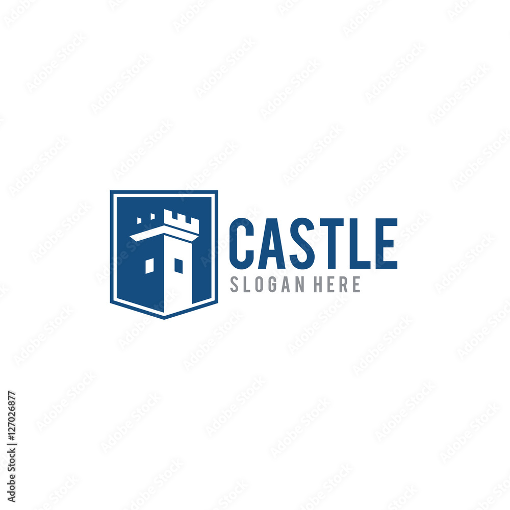 Castle creative logo design vector Stock Vector | Adobe Stock