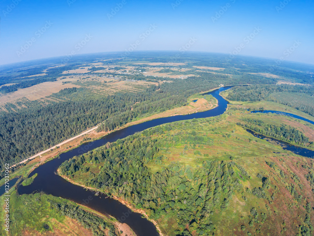 Over the river Mologa Stock Photo | Adobe Stock