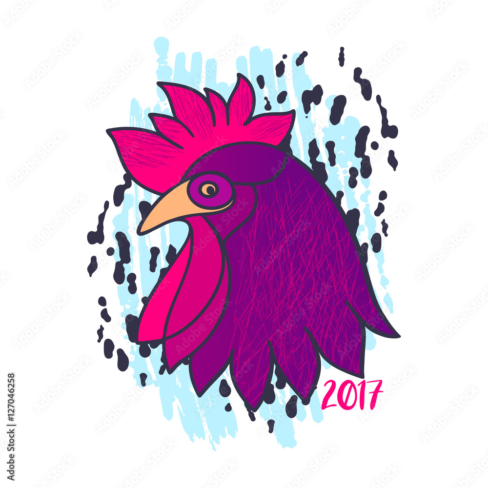 Rooster vector illustration. Stock Vector | Adobe Stock