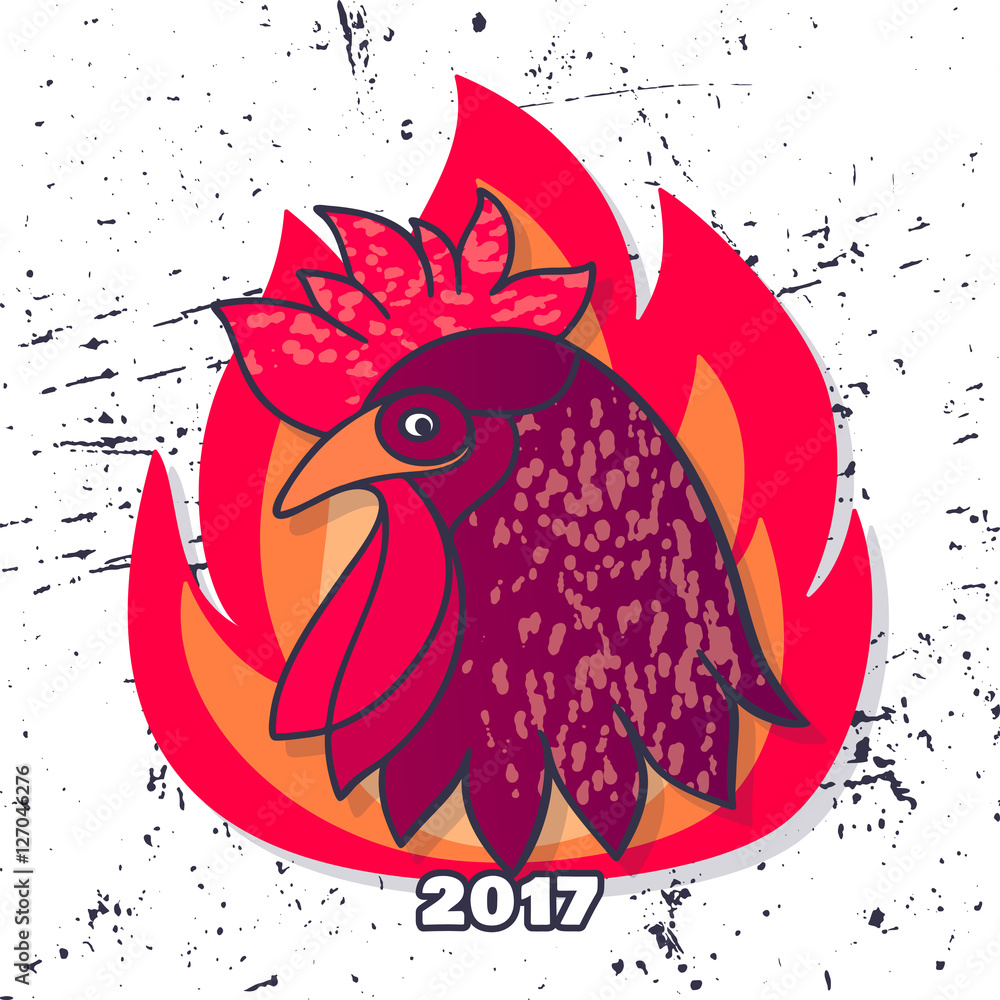 Rooster vector illustration. Stock Vector | Adobe Stock