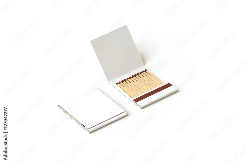 Blank promo matches book mock up, clipping path, 3d rendering. Empty ...