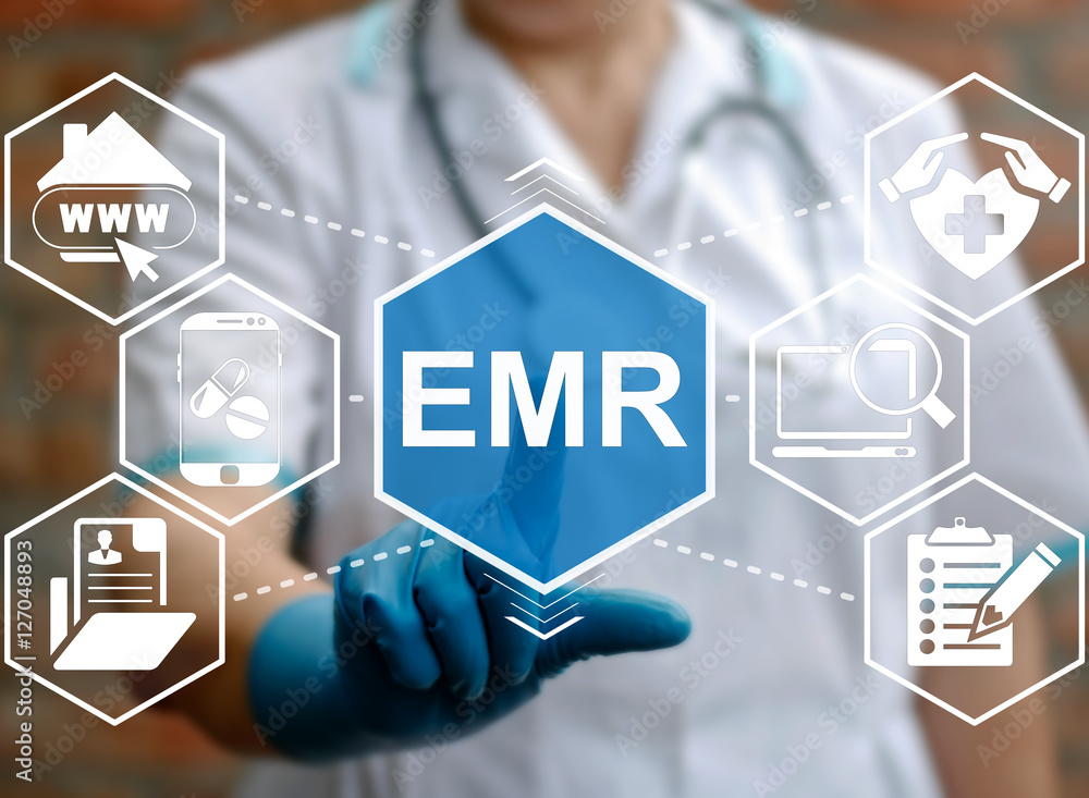 Medicine, information technology, healthcare concept - doctor presses ...
