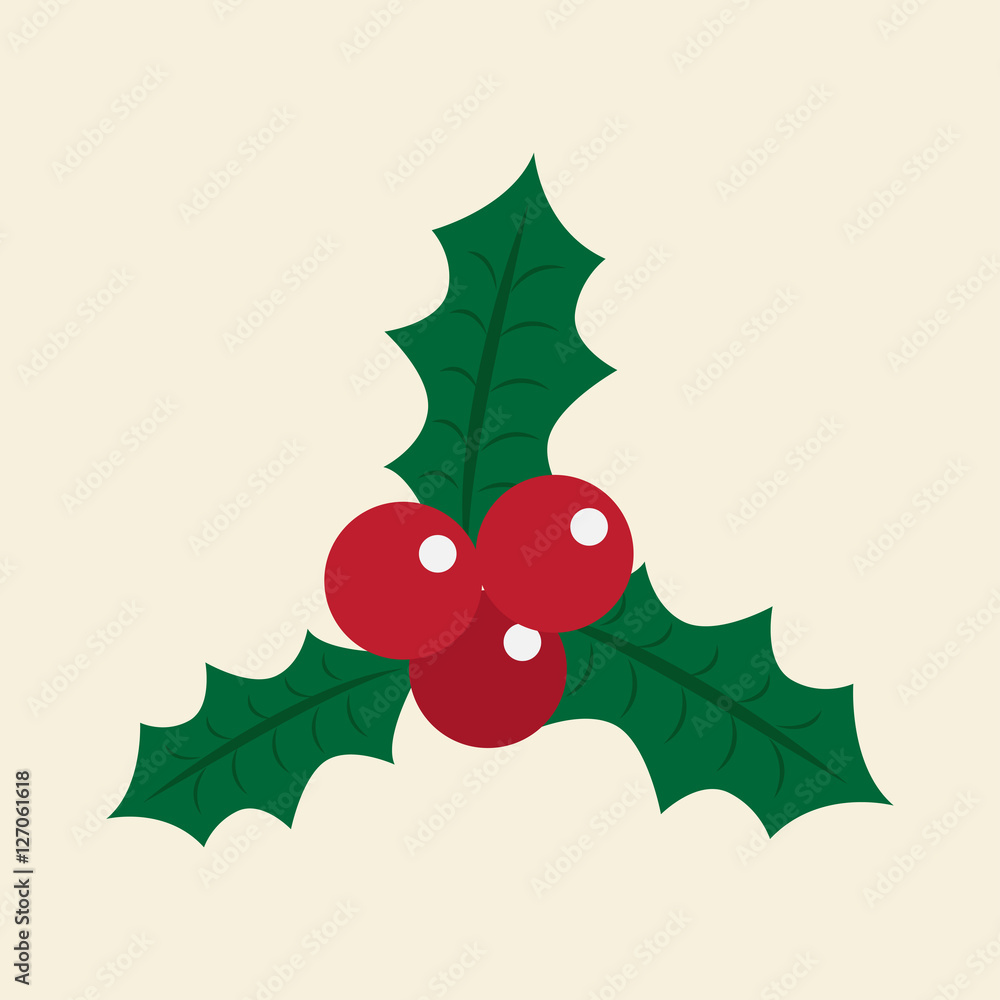 christmas berry. vector illustration. Stock Vector | Adobe Stock