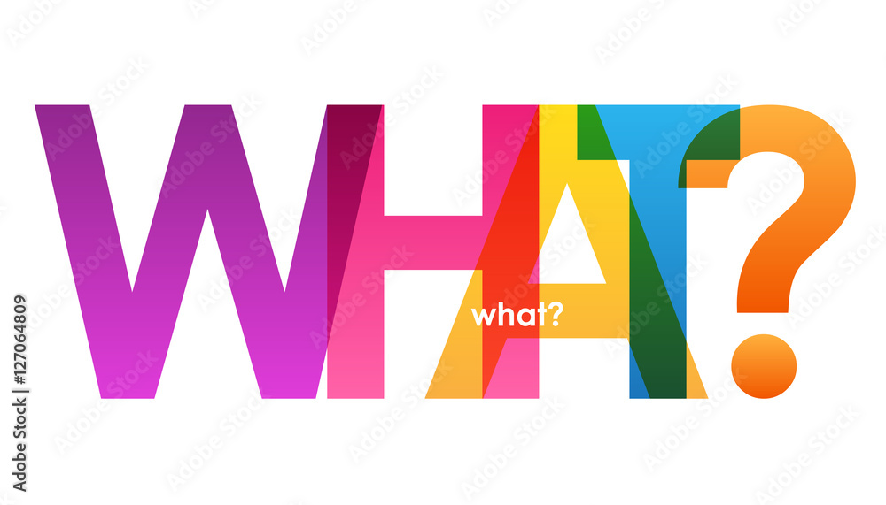 "WHAT?" Vector Overlapping Letters Icon Stock Vector | Adobe Stock