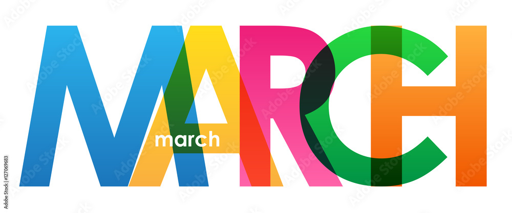 "MARCH" Vector Letters Icon Stock Vector | Adobe Stock