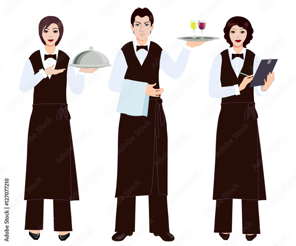 Waiter And Waitress Clipart