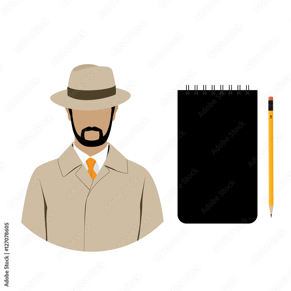 Detective icon set Stock Vector | Adobe Stock