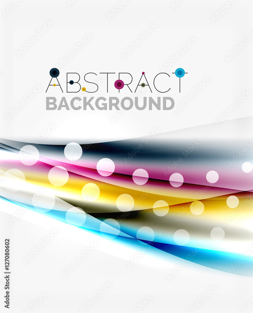 Shiny color lines on white background - motion Stock Vector | Adobe Stock