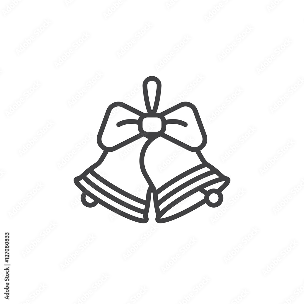 Christmas Bells Outline