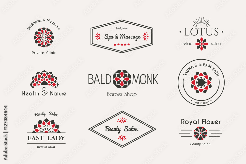 Vector asian logo templates Stock Vector | Adobe Stock