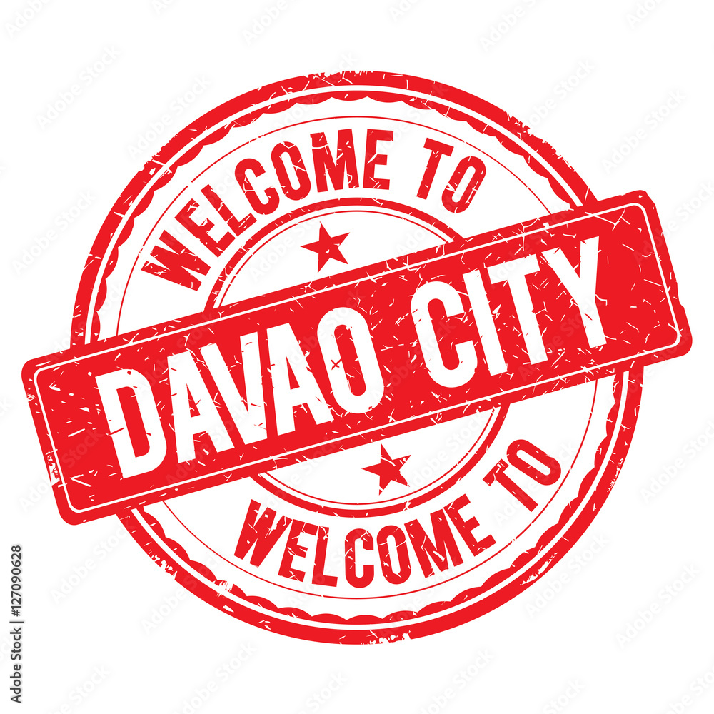 Welcome to DAVAO CITY Stamp. Stock Illustration | Adobe Stock
