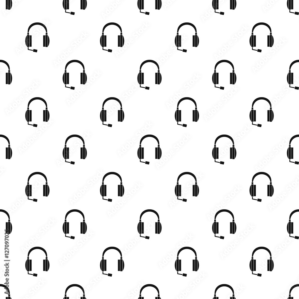 Headphones pattern. Simple illustration of headphones vector pattern ...