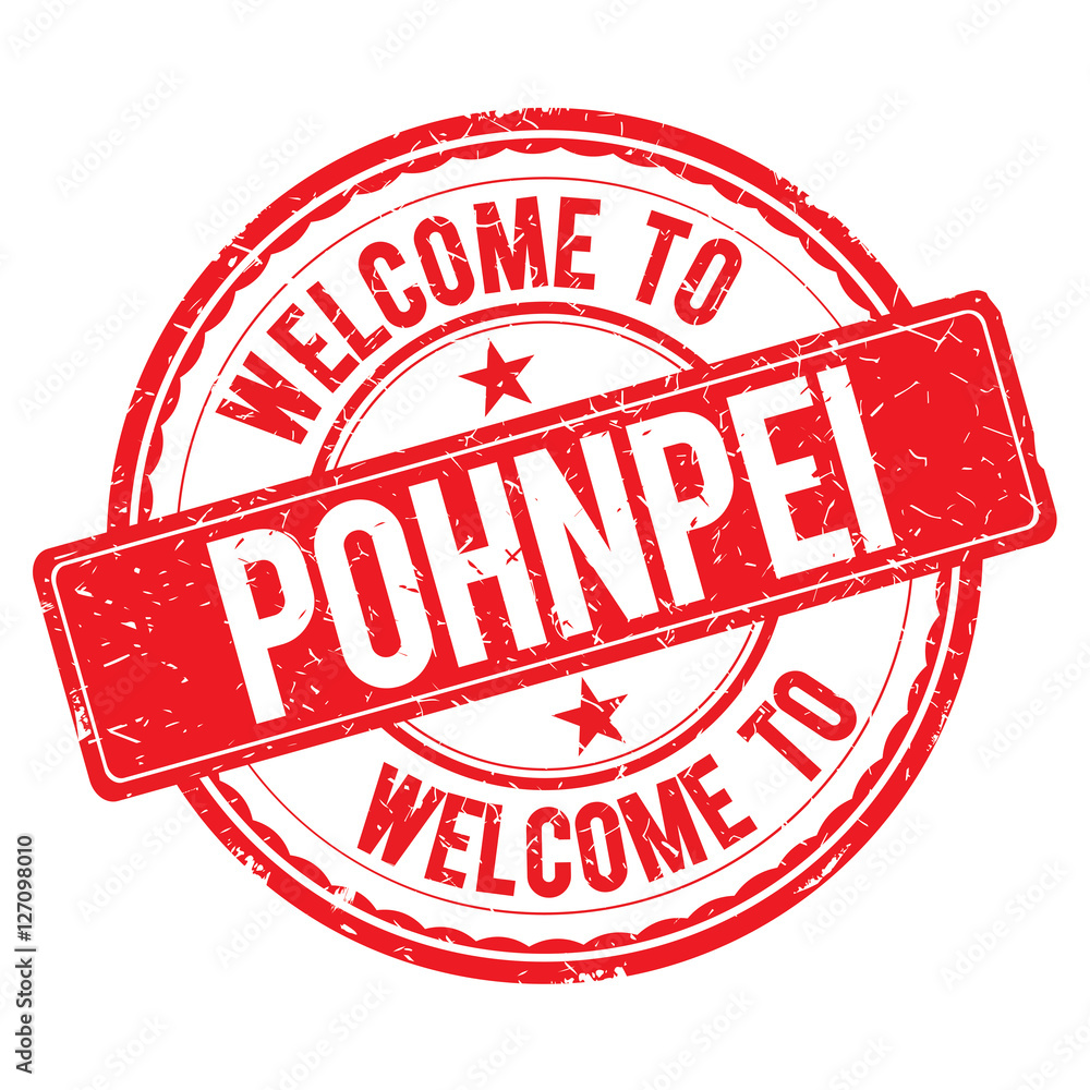 Welcome to POHNPEI Stamp. Stock Illustration | Adobe Stock