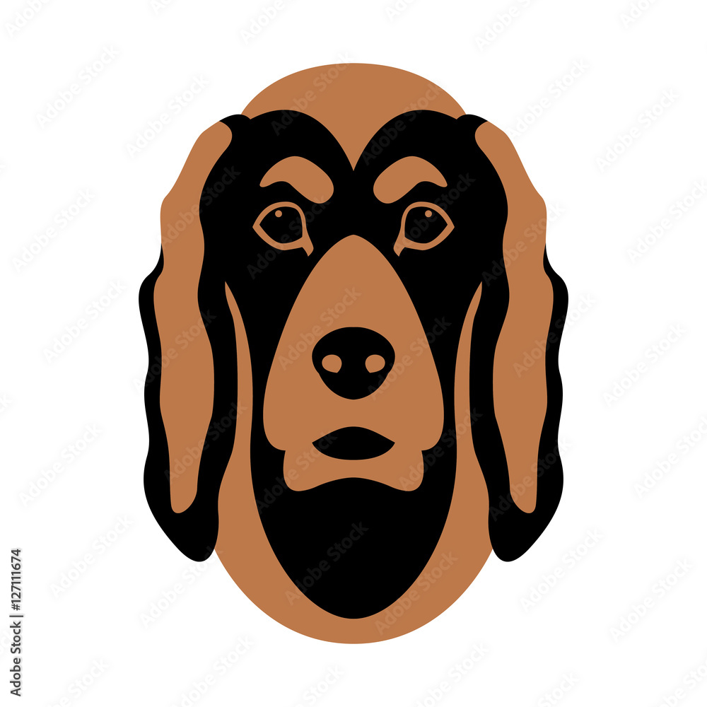 Irish Setter dog head face vector illustration Stock Vector | Adobe Stock