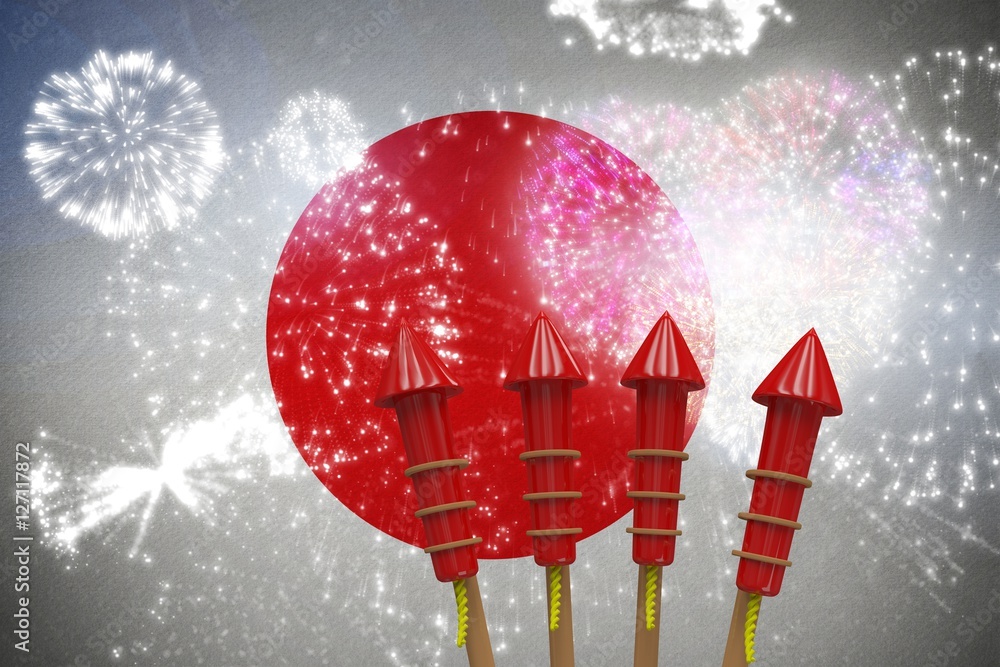 Composite image of rockets for fireworks Stock-Foto | Adobe Stock