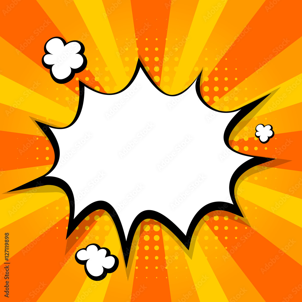 Colored Comic Speech Bubble